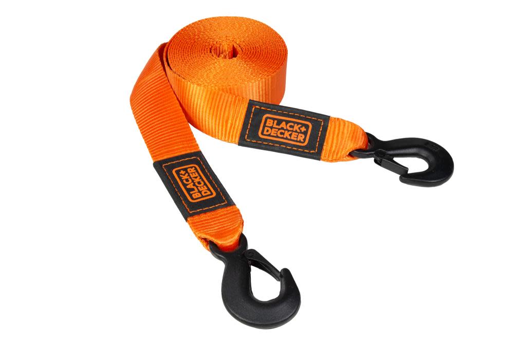 Black and Decker Tow Strap 2in x 20' Medium Duty 9000 LB Break Strength BD1002 - Acme Tools