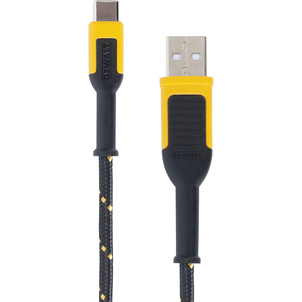 DEWALT Phone Charger USB-A to USB-C Reinforced Braided Cord 10' 131 ...