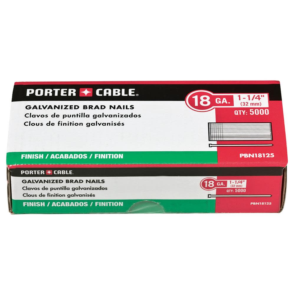 Porter Cable Narrow Crown Staple 18ga 1-1/4in 1000pc PNS18125 - Acme Tools