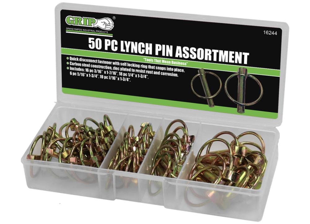 Grip On Tools 50 Piece Lynch Pin Assortment 16244 - Acme Tools