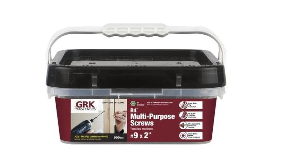 GRK Fasteners R4 Multi Purpose Framing & Decking Screws #9 x 2in 990qty ...