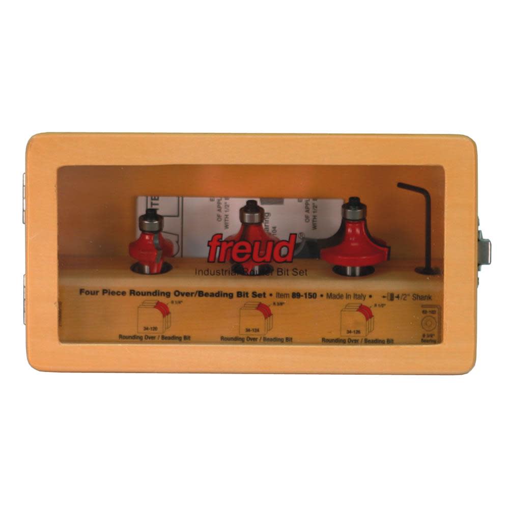 Freud 3 piece Round Over/Beading Bit Sets (1/2 In. Shank) 89-150 - Acme ...