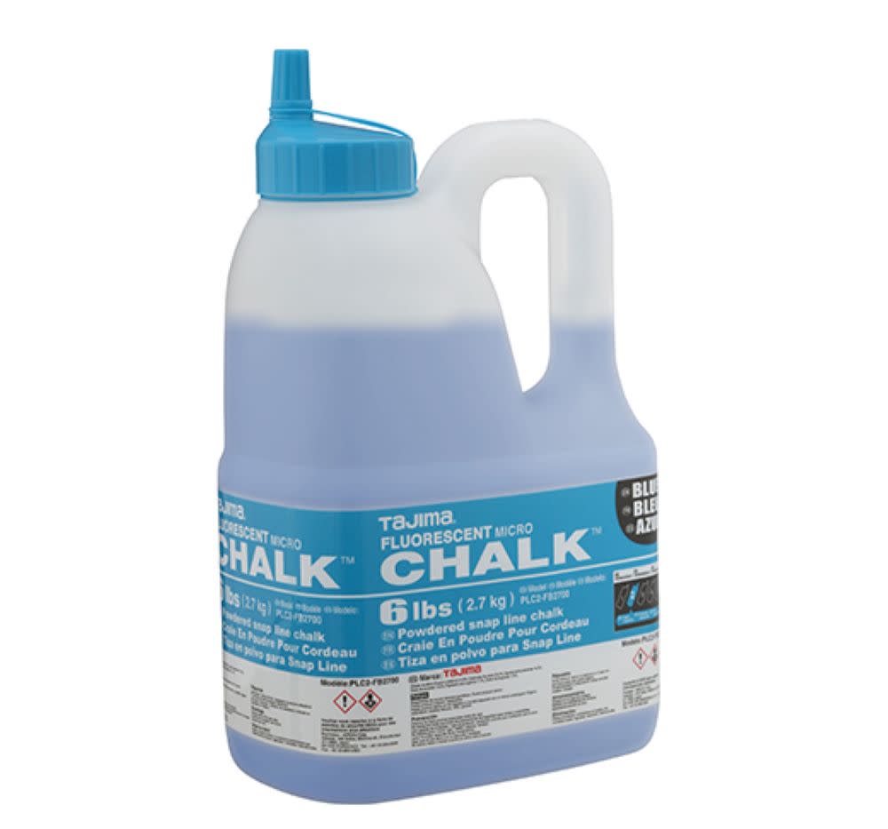 Tajima Micro Chalk Powdered Snap Line Chalk, Fluorescent Blue, 6 lbs ...