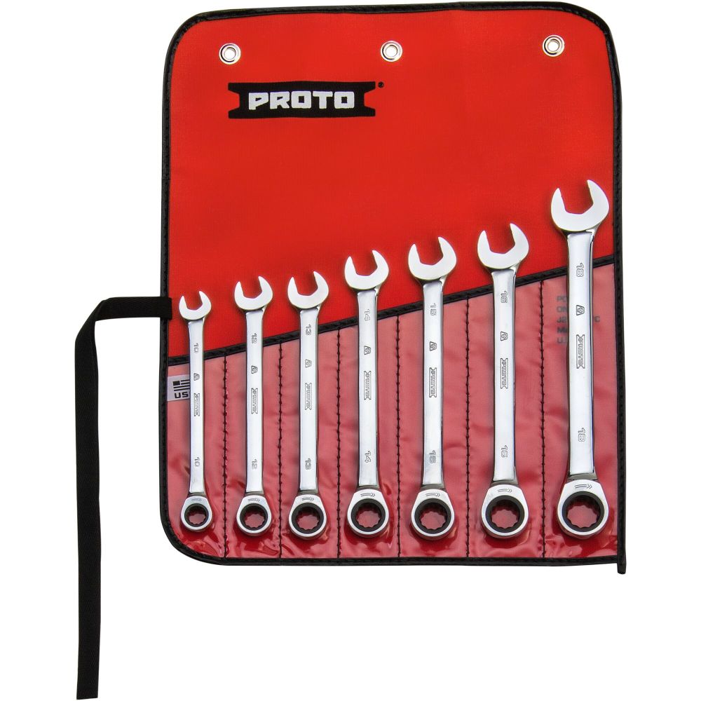 Proto Metric Ratcheting Wrench Set 12 Point 7pc JSCRMT-7S - Acme Tools
