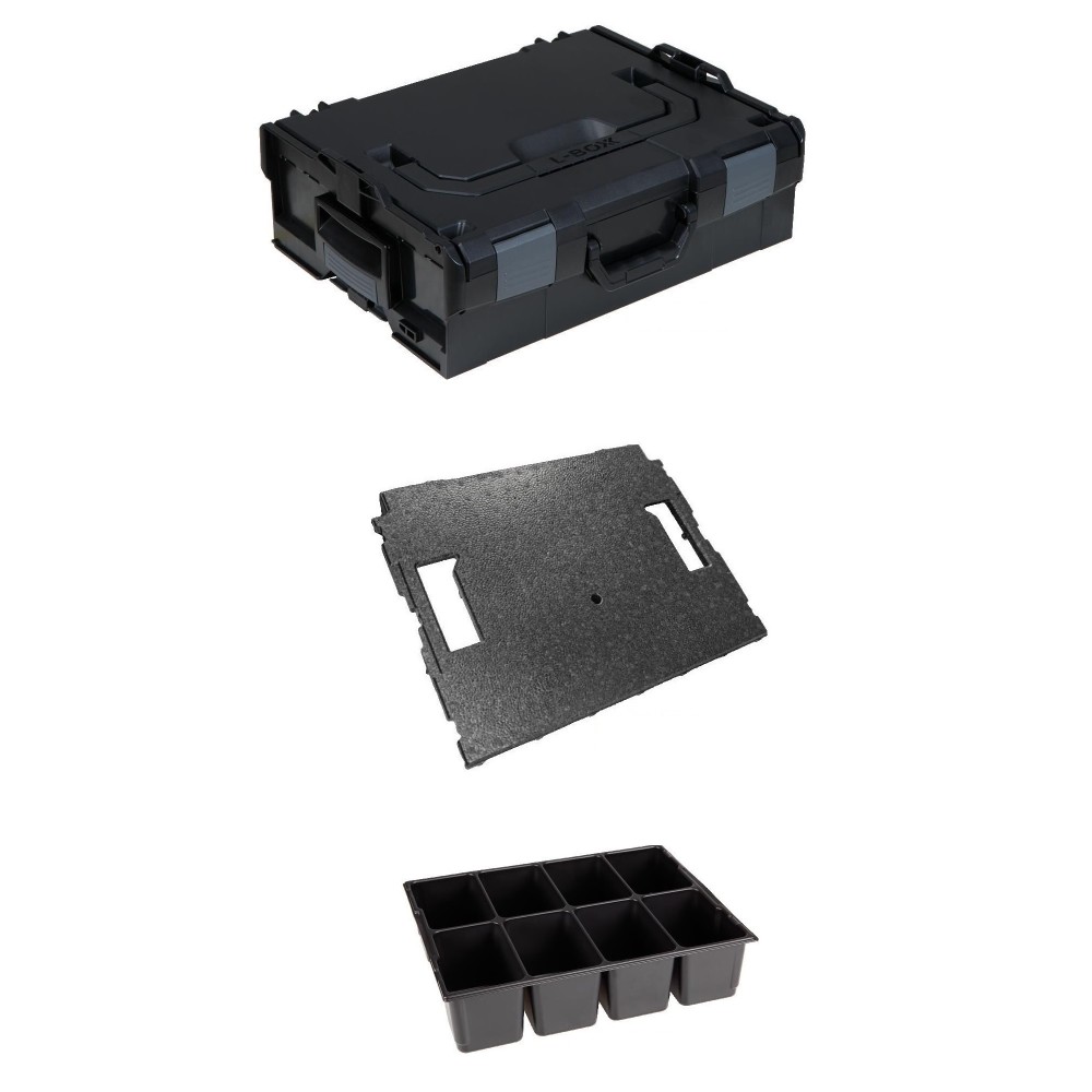 L-BOXX Model Numebr 136 Black Tool Box, Lid Insert, and Small Parts ...