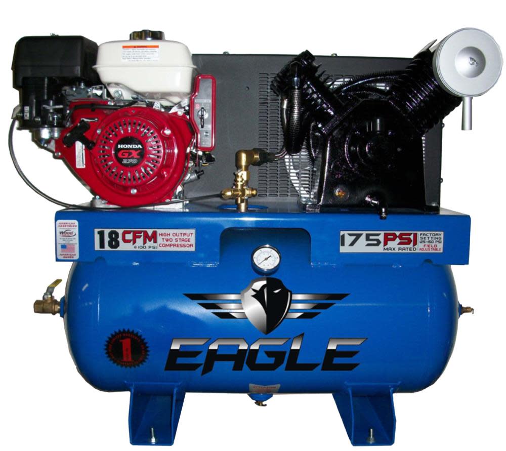 Eagle Compressor 30 Gallon Stationary Gas Air Compressor 9G30TRKE ...