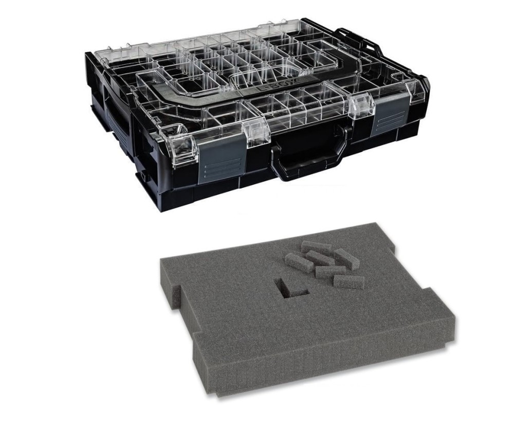 L-BOXX Model Number 102 Black Tool Box with Transparent Lid and Foam ...