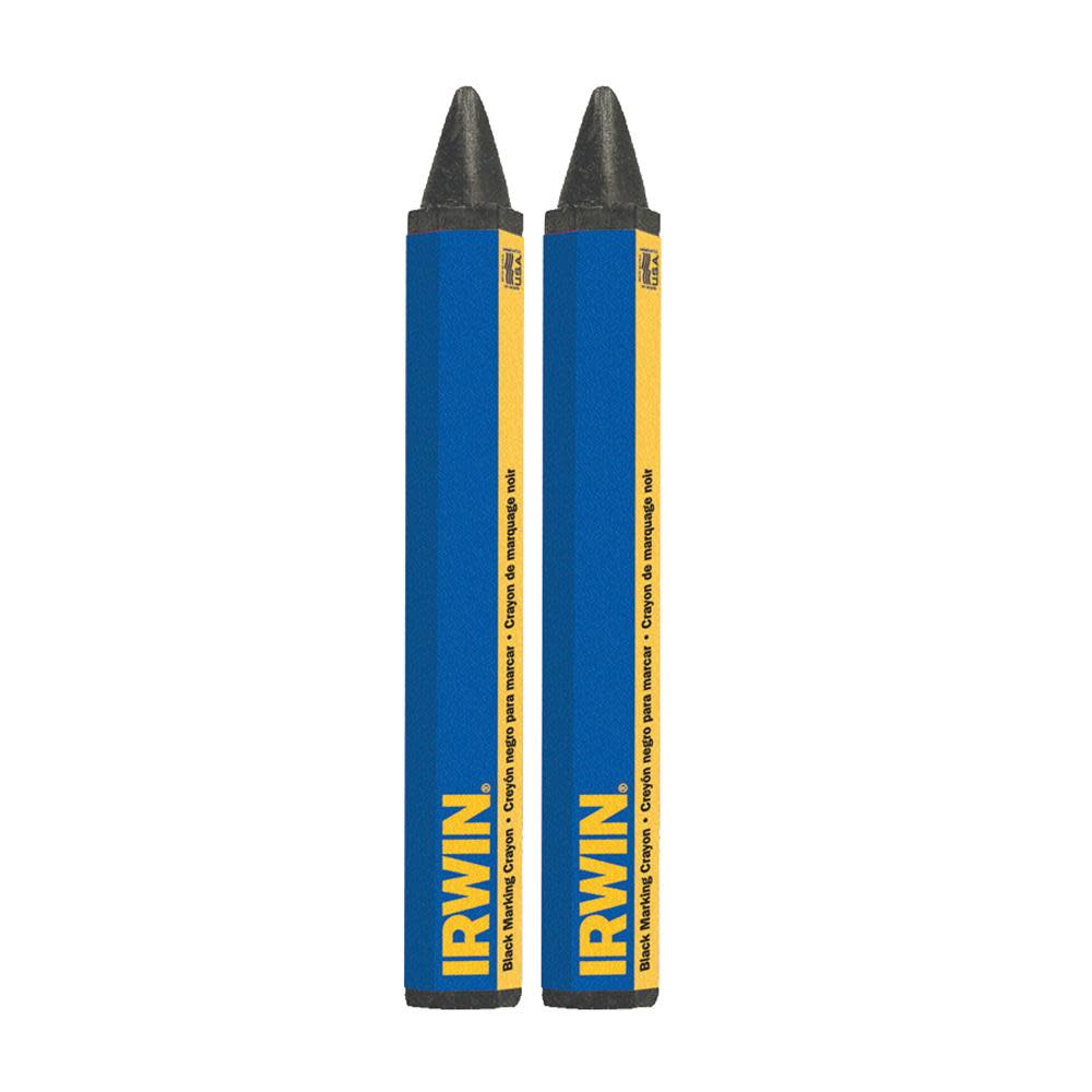 Irwin Black Marking Crayon 2 pk. 666042 - Acme Tools