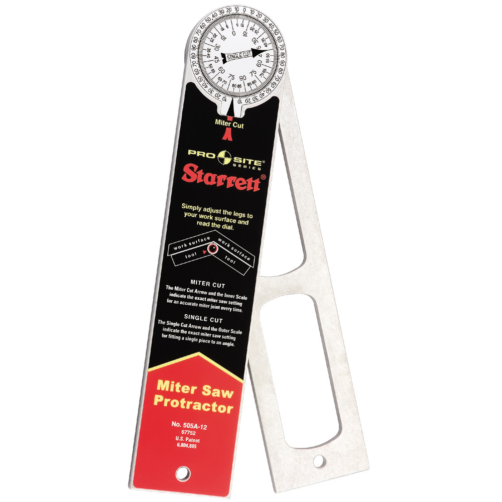 Starrett 12 In. PROSITE Miter Saw Protractor 505A-12 - Acme Tools