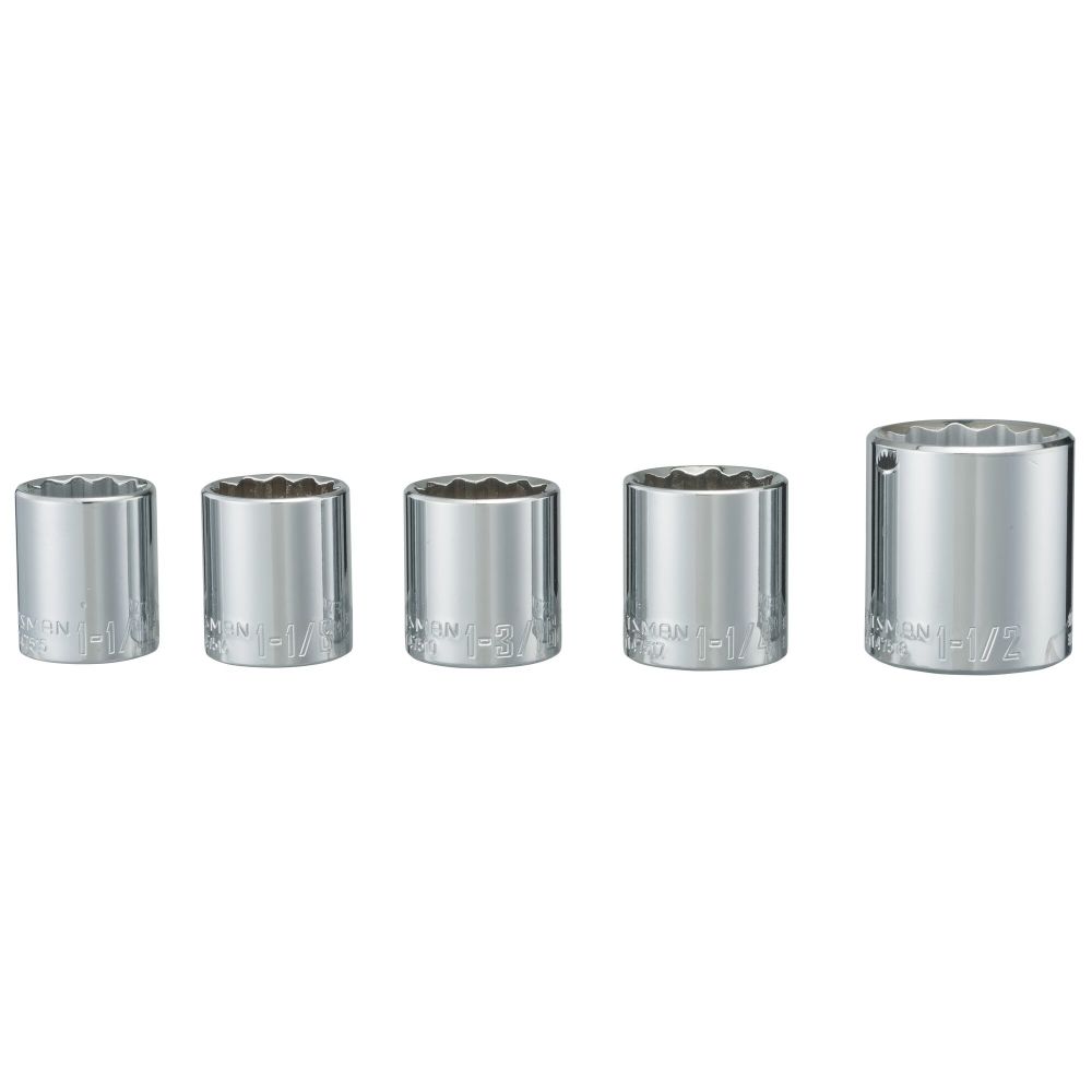CRAFTSMAN 1/2-in Drive SAE Socket Set, 5pc CMMT34572 - Acme Tools