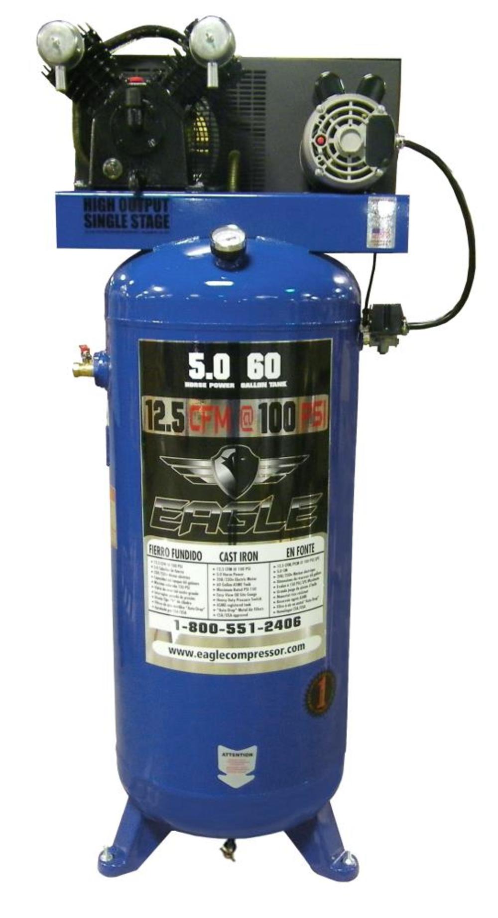 Eagle Compressor 60 Gallon Stationary Electric Air Compressor C4160V1 ...