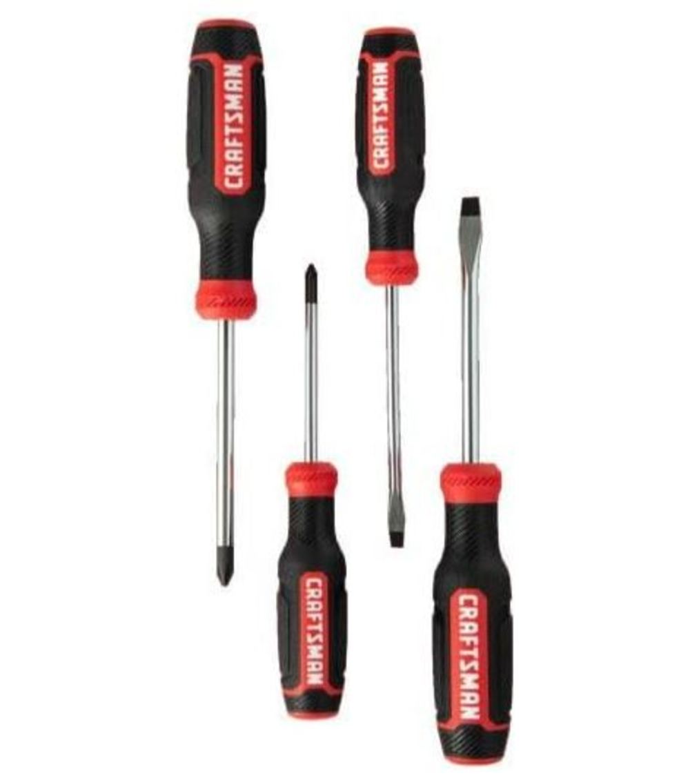 CRAFTSMAN Bi-Material Screwdriver Set, 4 Piece CMHT65076 - Acme Tools