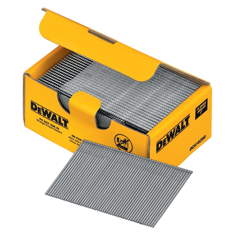 DEWALT 2 In. 20Deg 16 Gauge Fin Nail (2500 pk) DCA16200 from DEWALT ...