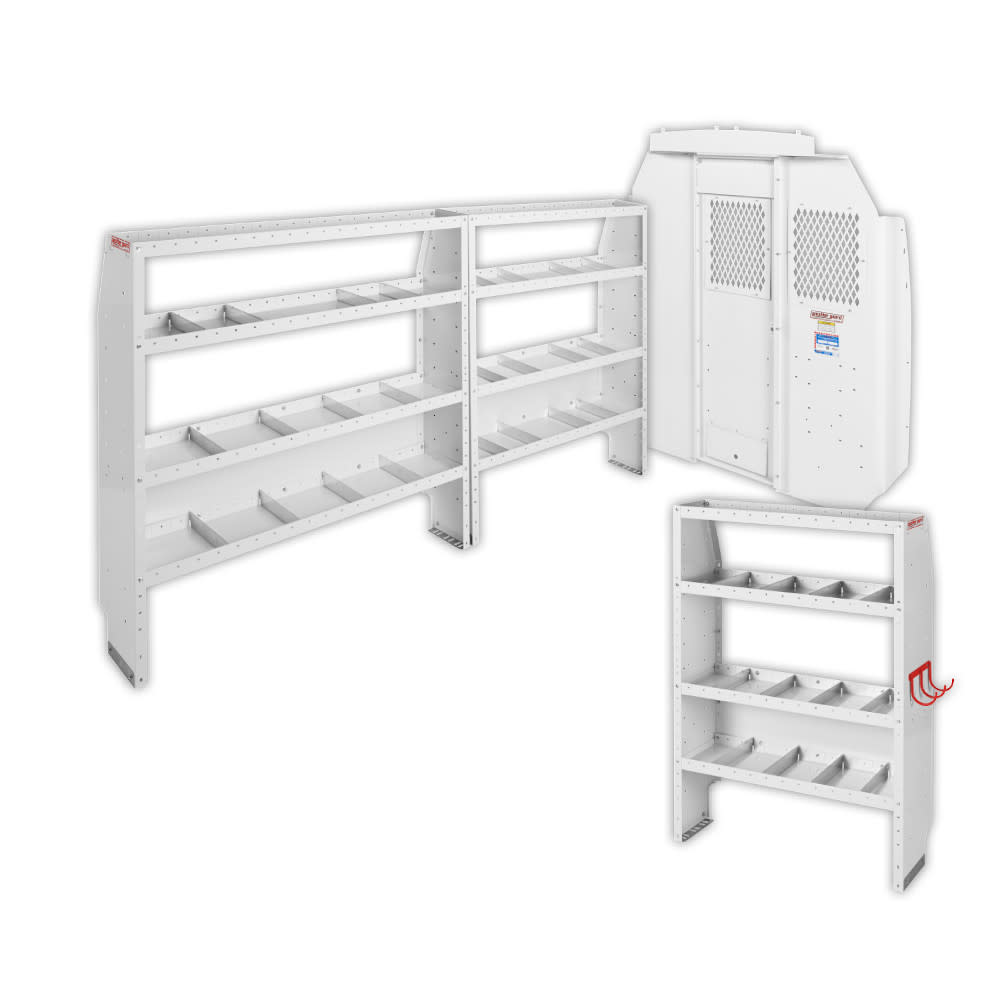 Weather Guard Commercial Shelving Package for High Roof 144 Inch Wheel ...