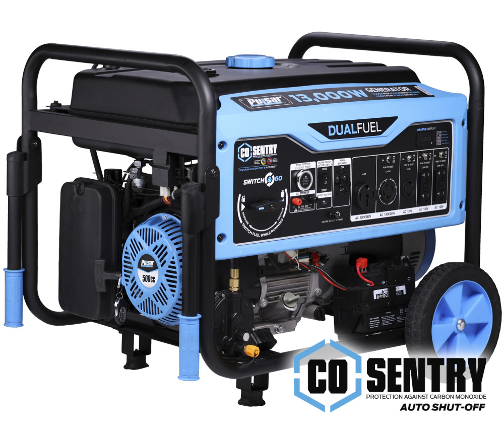 Pulsar Products 13000 Watt Dual Fuel Generator with Remote Start ...