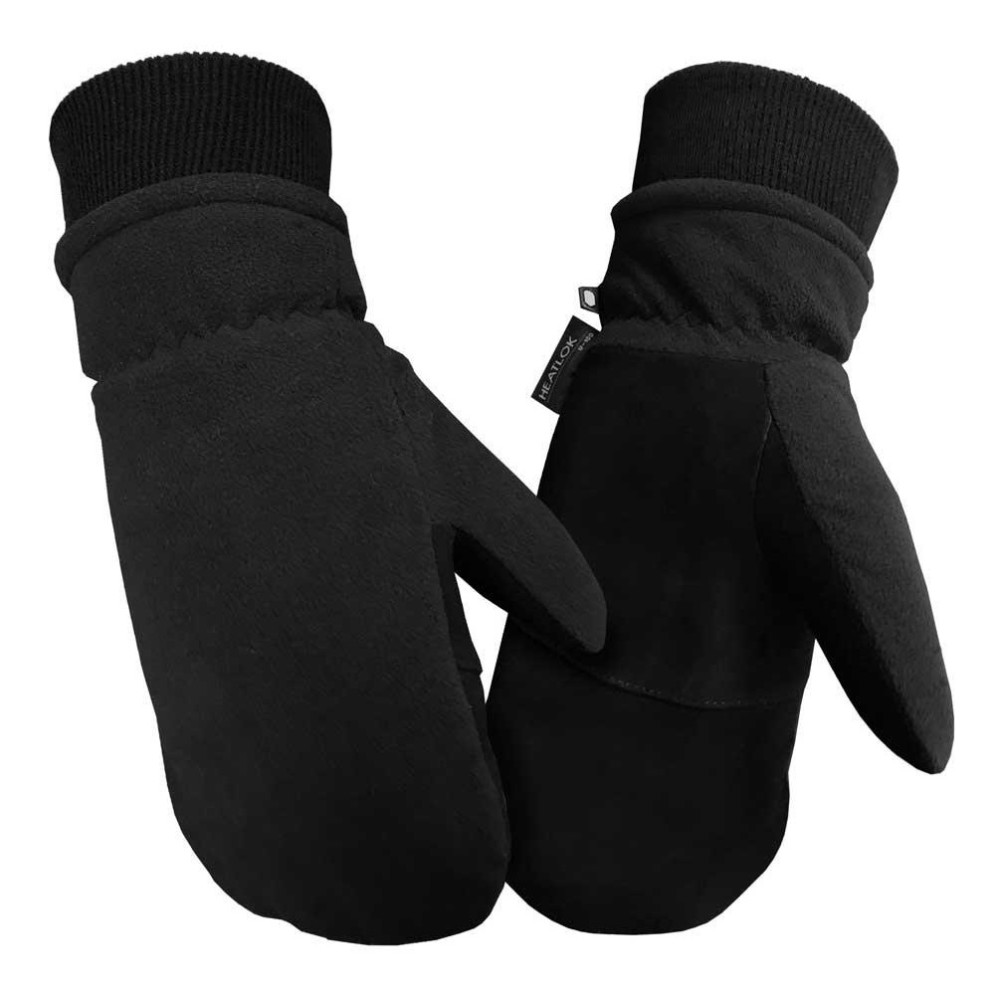 Hand Armor Premium Black Deer Suede Palm Mittens, Large 1750BK-L - Acme ...