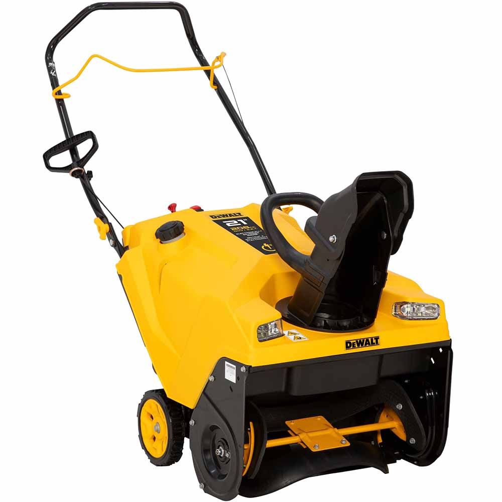 DEWALT 21 Inch Single Stage Gas-Powered Auger Propelled Snow Blower ...