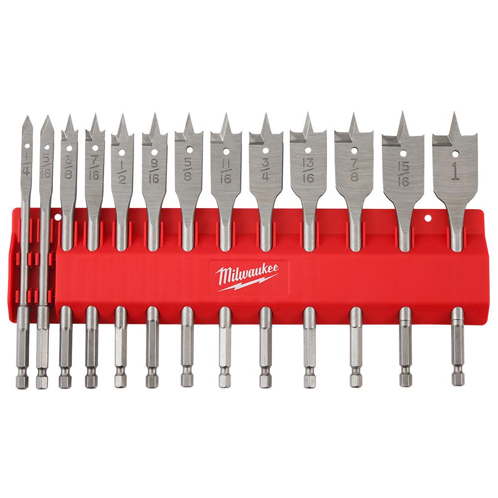 Milwaukee 13 PC Flat Boring Bit Set 48-27-1520 - Acme Tools