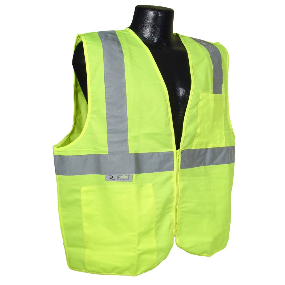 Radians Solid Economy Type R Class 2 Safety Vest with Zipper SV2ZGSR002 ...