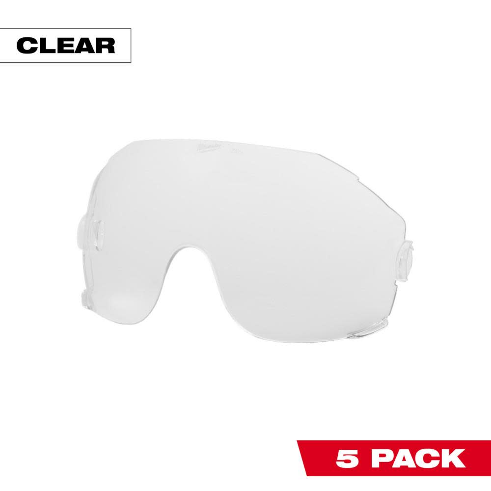 Milwaukee Clear Eye Visor Replacement Lenses 5pk 48-73-1450 - Acme Tools
