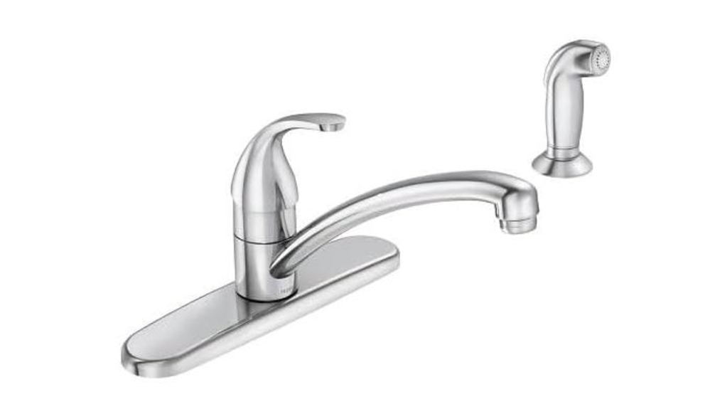 Moen Adler Kitchen Faucet with Side Spray Chrome 1 Handle 87604 - Acme ...