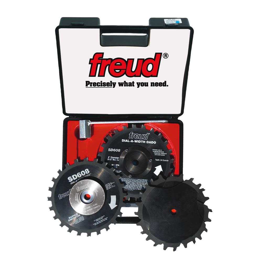 Freud 8 In. x 24T Dial-A-Width Stacked Dado Sets SD608 - Acme Tools