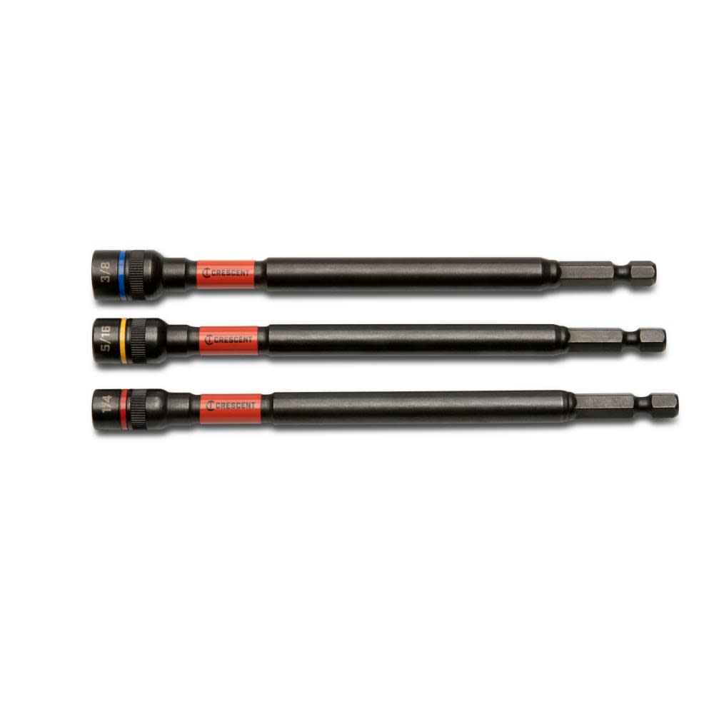 Crescent 6in Long Bolt Biter Impact Nutdriver & Extractor 3pc Set ...