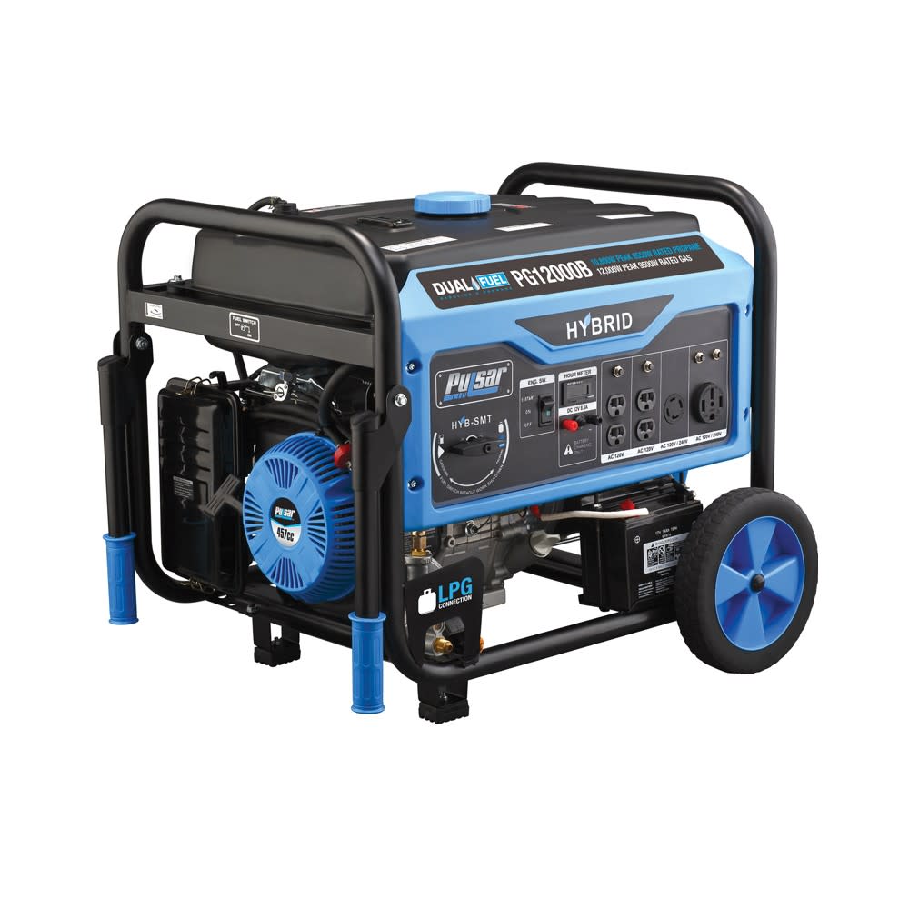 Pulsar Products Generator 120/240V 457cc 4 Stroke Dual Fuel Portable ...