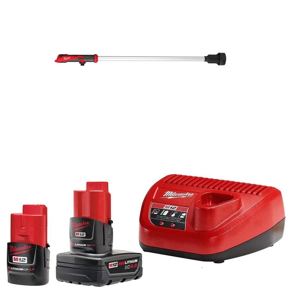 Milwaukee M12 Stick Transfer Pump-Bare, CP 2Ah & XC 4Ah Starter Kit ...