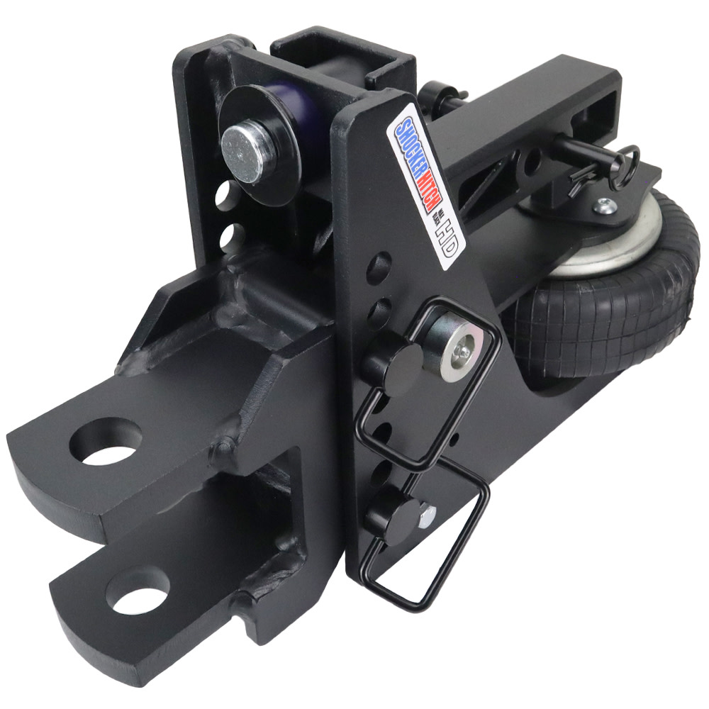 Shocker Hitch HD 20K Max Black 2 Inch Air Receiver Hitch & Clevis Pin ...