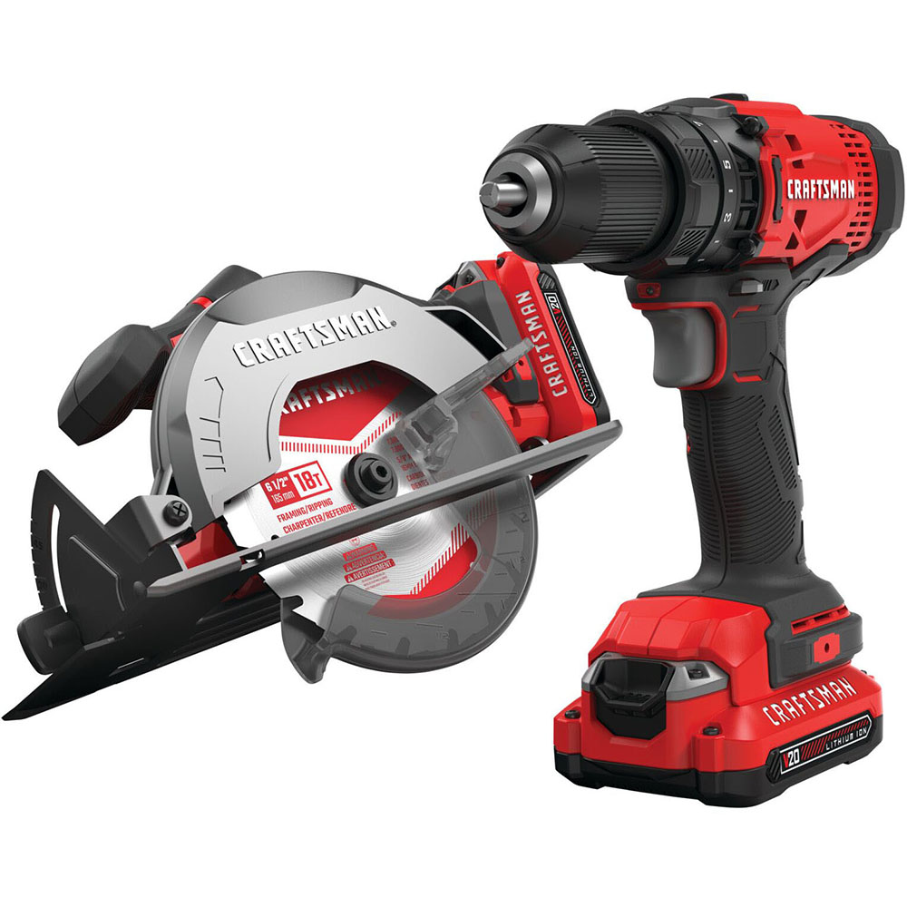 CRAFTSMAN V20* Cordless 2-Tool Combo 2 Battery Kit CMCK202C2 - Acme Tools