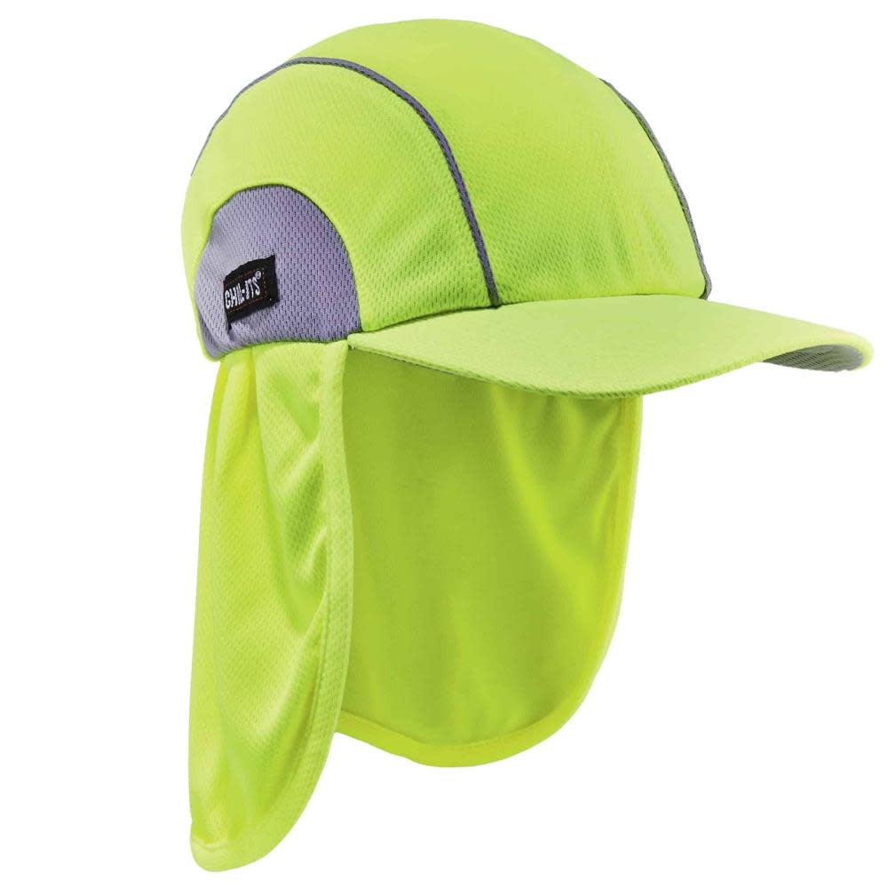 Ergodyne Chill Its 6650 High Performance Hat with Neck Shade Lime 12520 ...