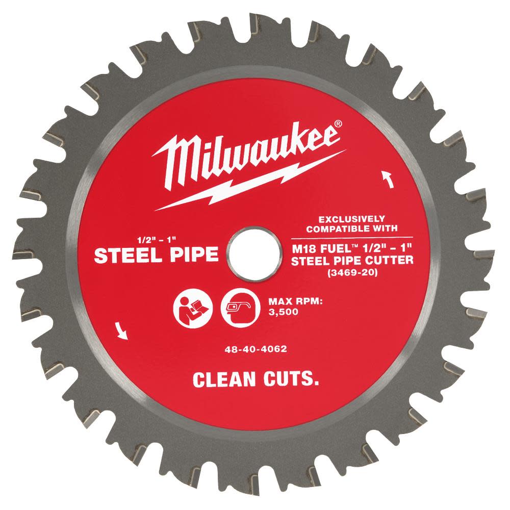 Milwaukee 1/2 Inch - 1 Inch Steel Pipe Cutting Blade 48-40-4062 - Acme ...