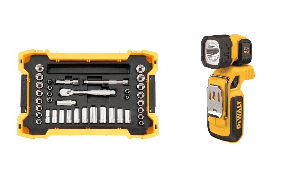 DEWALT Socket & Ratchet 37pc Set with TOUGHSYSTEM 2.0 Shallow Tool Tray ...