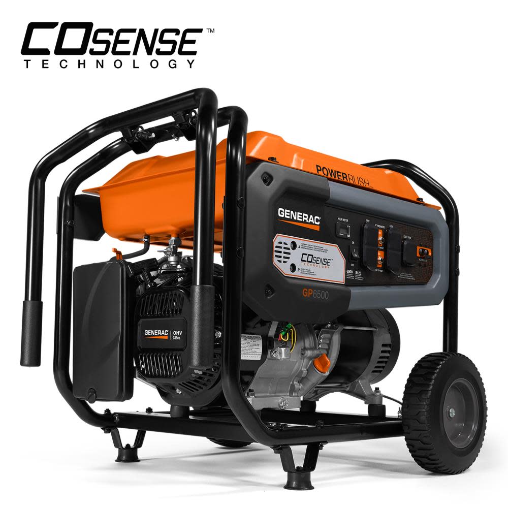Generac GP Series 8,125 Watt Gas Powered 49-State Portable Generator ...