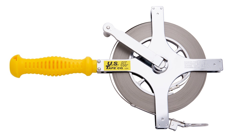 US Tape 1/4 Inch x 100 Ft. Oil Gauging Derrick Tape Measure (Ft/10ths) 59625 - Acme Tools