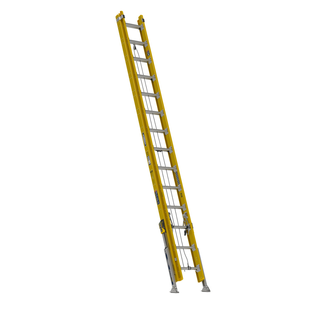 Werner 28 Ft. Type IAA Fiberglass D-Rung Extension Ladder with Werner ...