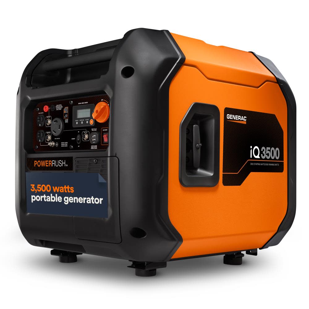 Generac IQ Series 3,500 Watt Gas Powered 49-State Portable Inverter ...