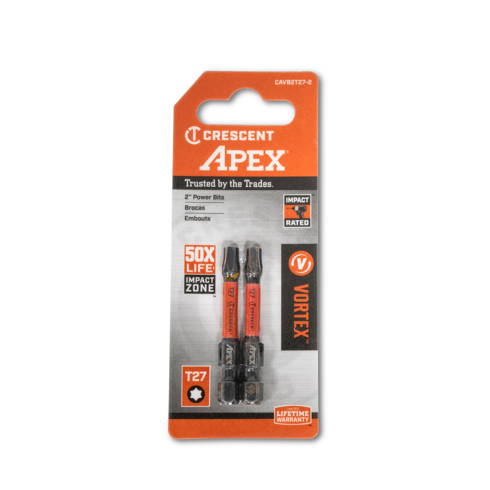 Crescent T27 x 2 in Torx VORTEX Impact Power Bit CAVB2T27-2 from ...
