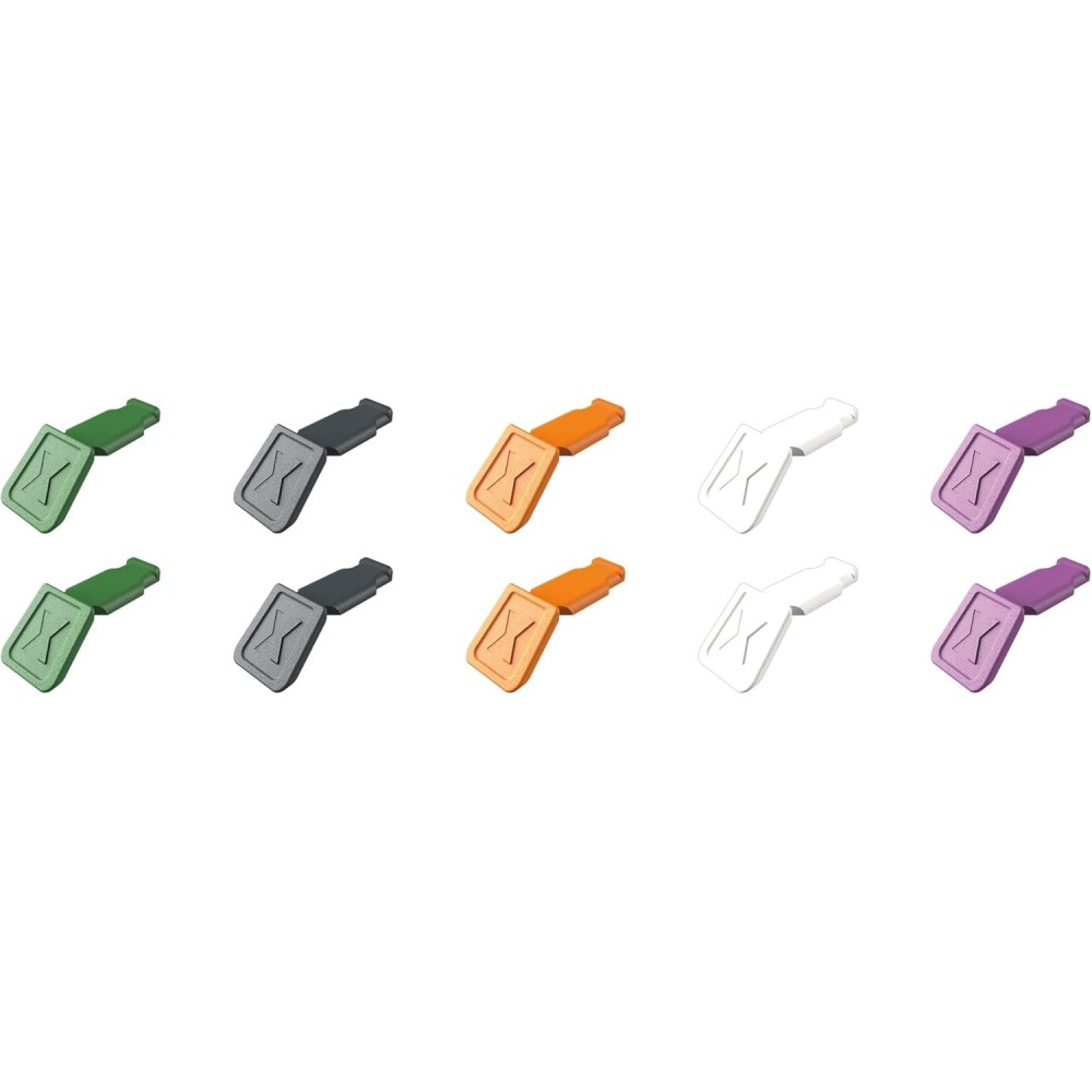 Knipex Green, Dark Gray, Orange, White and Violet ColorCoded Clips, 10 ...