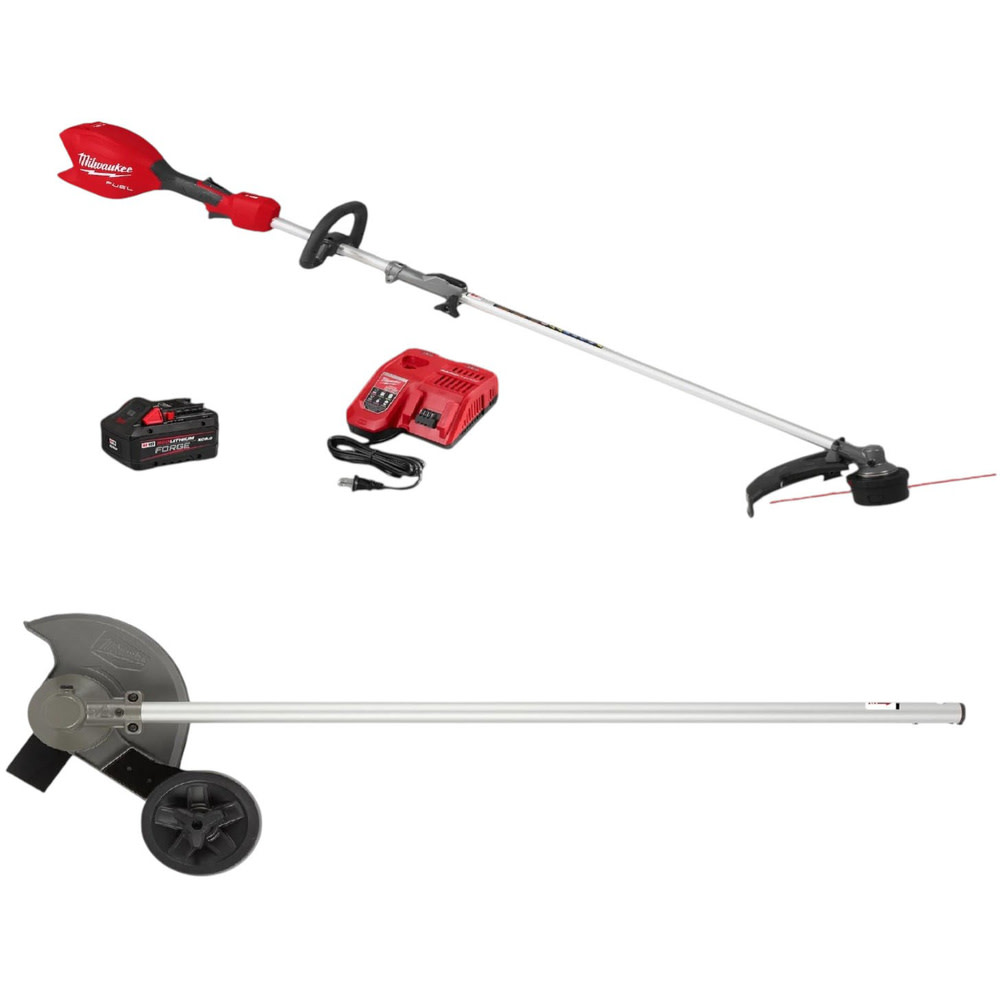 Milwaukee M18 FUEL String Trimmer Kit and Edger Attachment Bundle ...