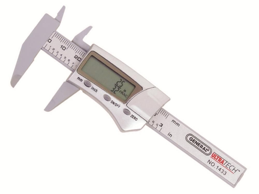 General Tools Pocket Fractional Digital Caliper 1433 - Acme Tools