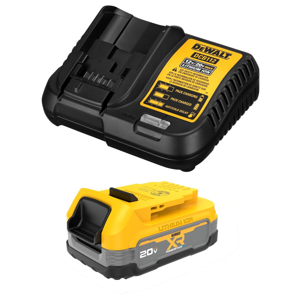 DEWALT POWERSTACK 20V MAX Compact Battery Charger Starter Kit DCBP034C ...