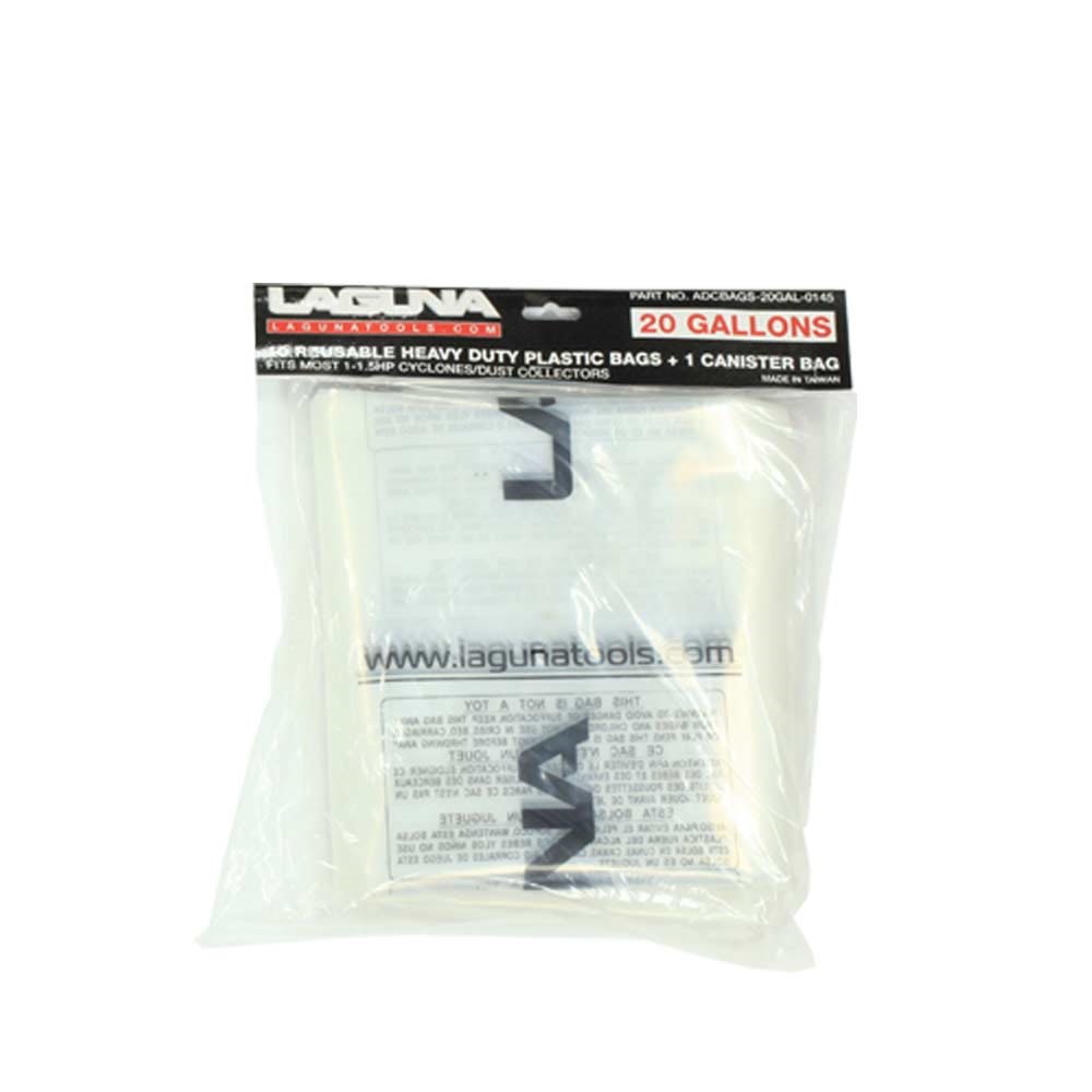 Laguna Tools 20 Gallon Reusable HD Bags - 10 Pack ADCBAGS-20GAL-0145 ...