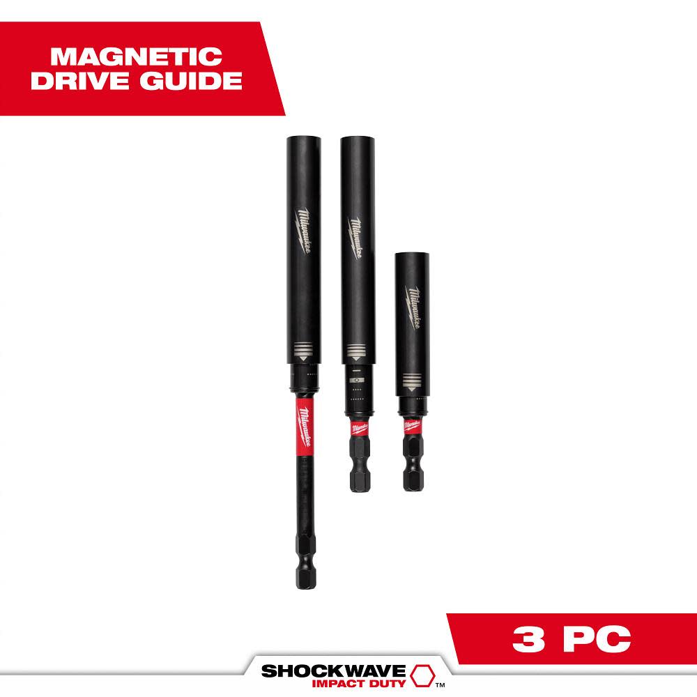 Milwaukee SHOCKWAVE 3-Piece Impact Magnetic Drive Guide Set 48-32-4519 ...