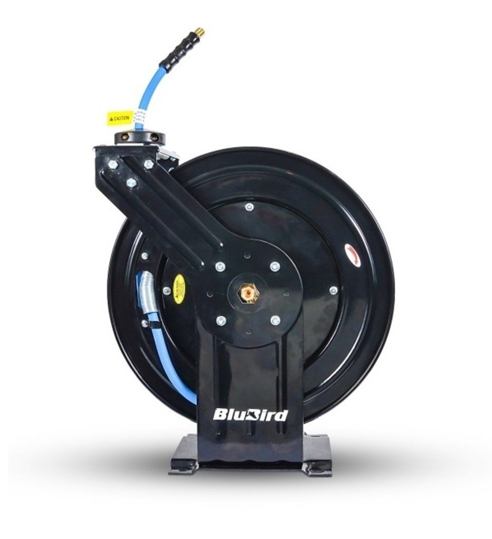 BluBird 3/8 Inch Hose x 75 Ft. Hose Steel Dual Arm Air Hose Reel ...