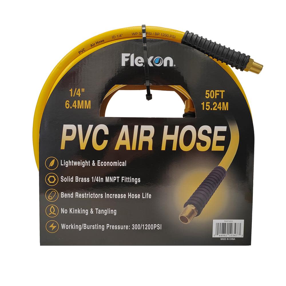 Flexon PVC Air Hose, 1/4 Inch x 50ft PVAIR14050 - Acme Tools