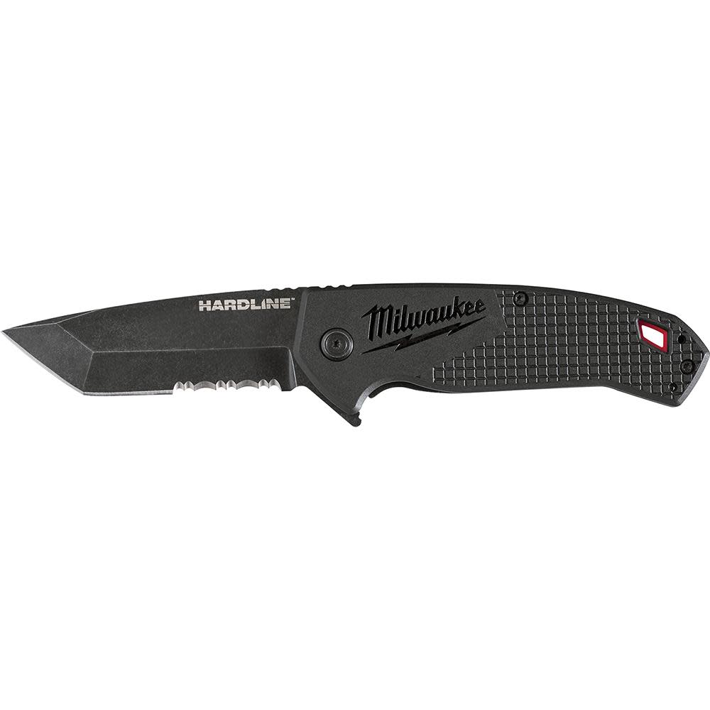 Milwaukee 3 in. HARDLINE Serrated Tanto Blade Pocket Knife 48-22-1998 ...