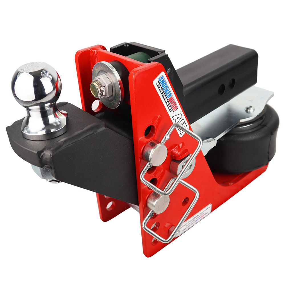 Shocker Hitch 12K 2.5 Inch Air Receiver Hitch & Raised Ball Mount 2 ...