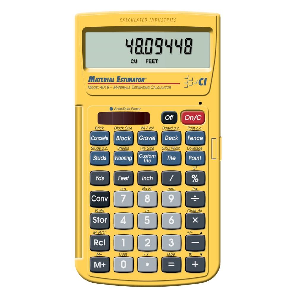 Calculated Industries Material Estimator Building Materials Estimating ...